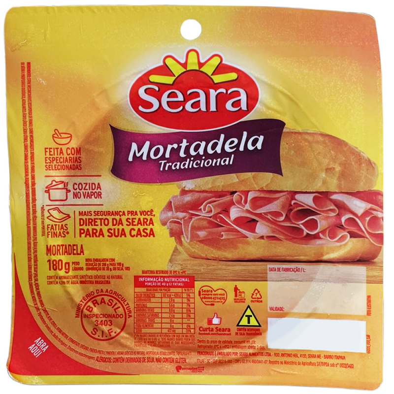Mortadela Seara Fatiada 180gr