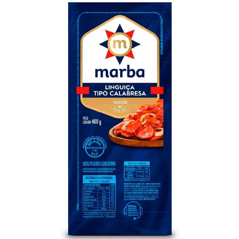 Linguiça Calabresa Marba 400g