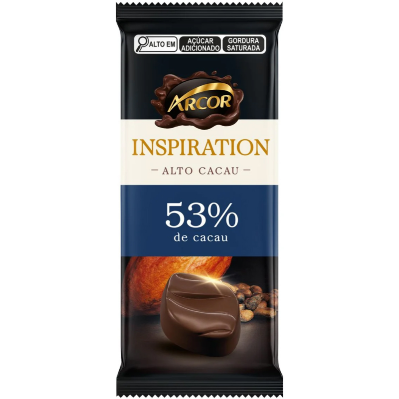 Chocolate Arcor 53% Inspiration 80g Amargo