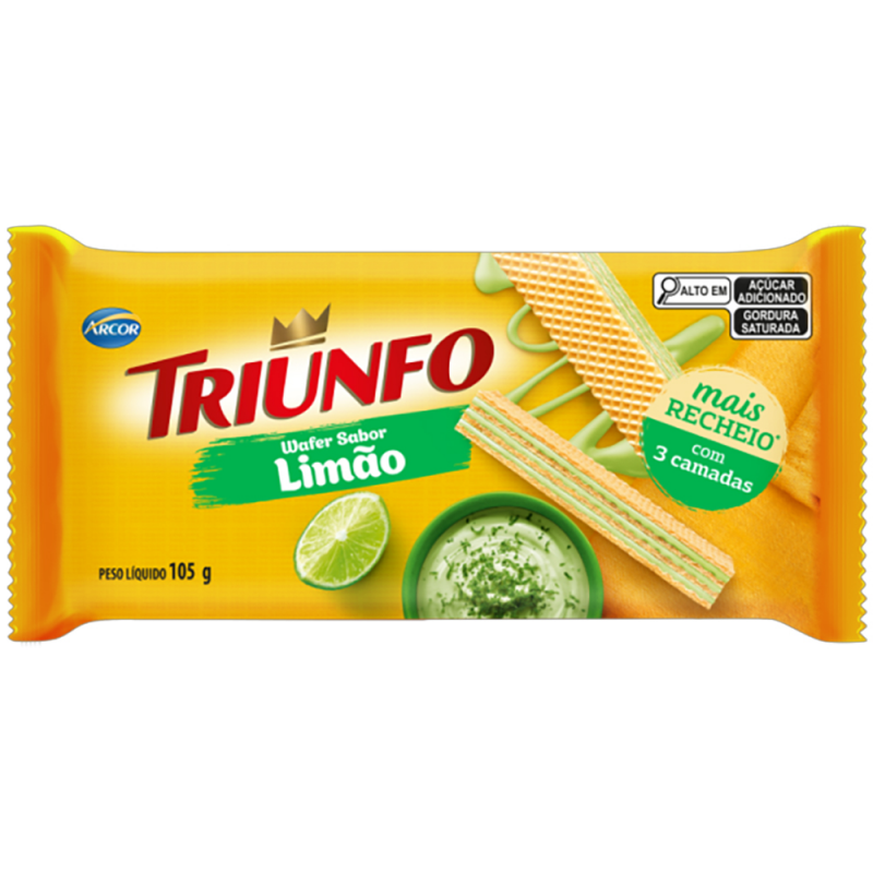 Biscoito Wafer Triunfo 105g Limão