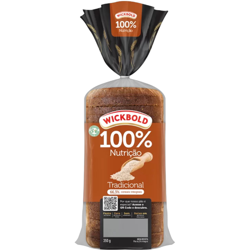 Pão Wickbold 100% Integral 400gr Tradicional
