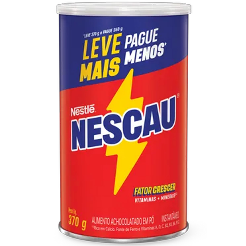 Achocolatado em Pó Nescau Lata Leve 370g Pague 350g