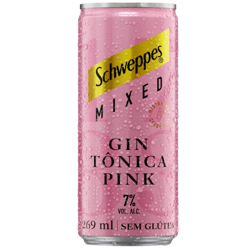 Bebida Mista Schweppes Mixed Lata 269ml Gin Tônica Pink