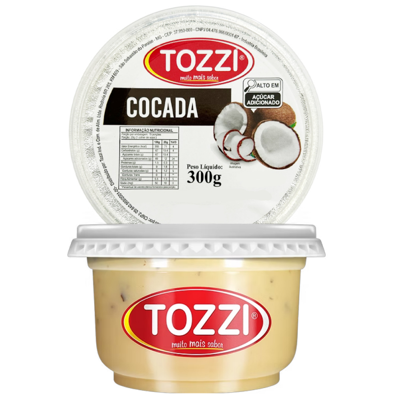 Doce Cocada Tozzi Pote 300g Tradicional